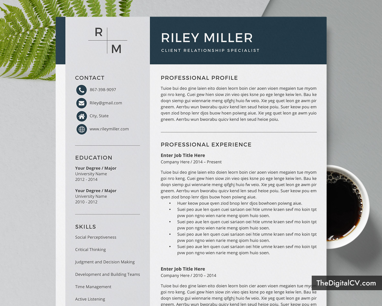 1 Page Cv Template Word Simple Cv Template For Ms Word Curriculum 