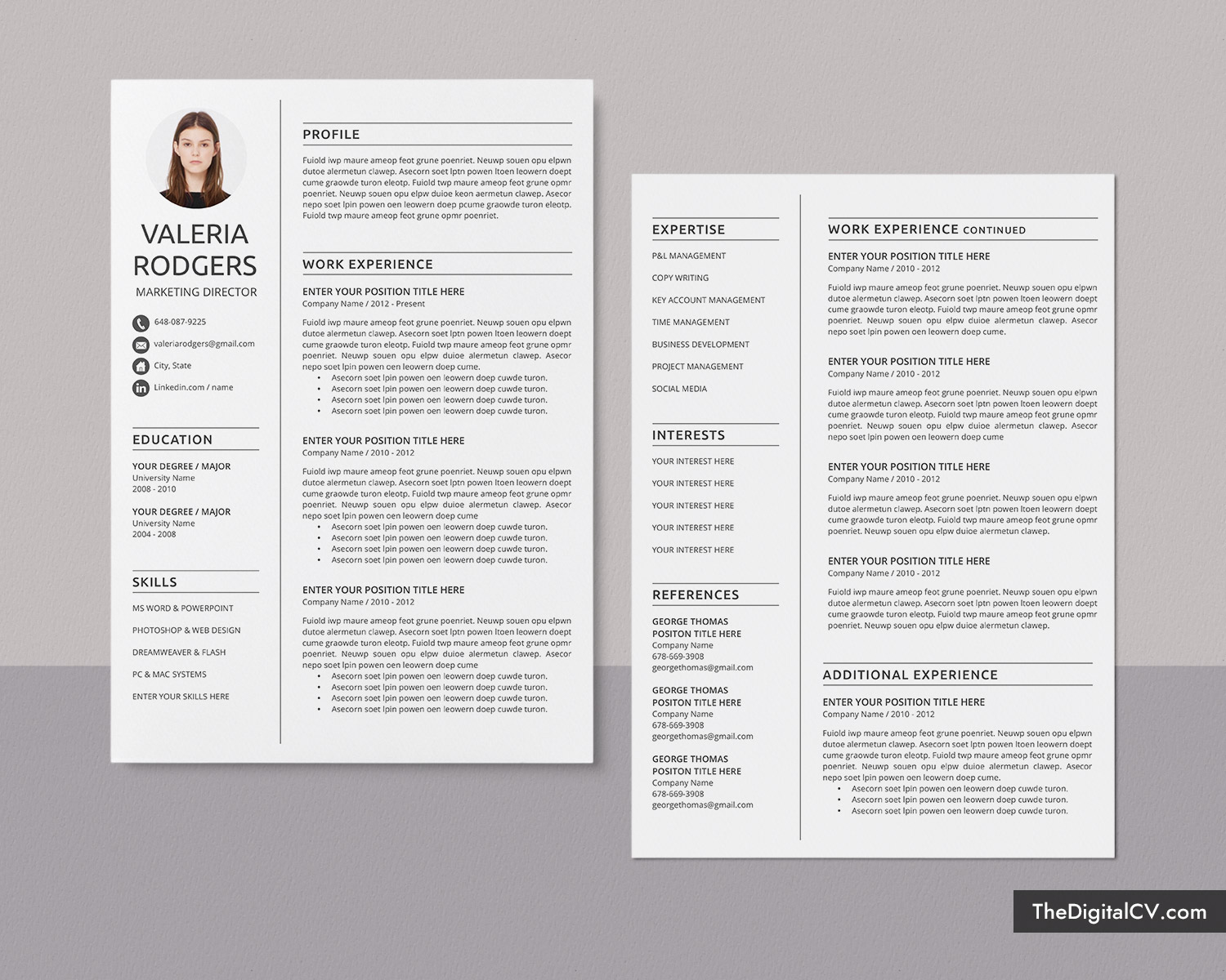 Download 2 Pages Curriculum Vitae Pics Picture