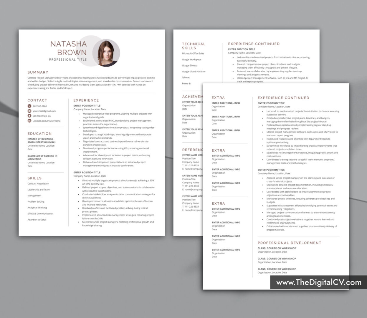 Resume Template for MS Word, Modern Resume Template, Professional Resume Template, Simple Resume ...