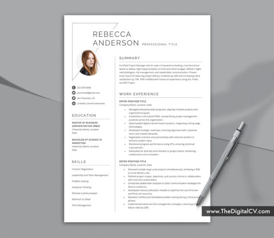 CV Templates for MS Word, Simple CV Templates for Job, Professional ...