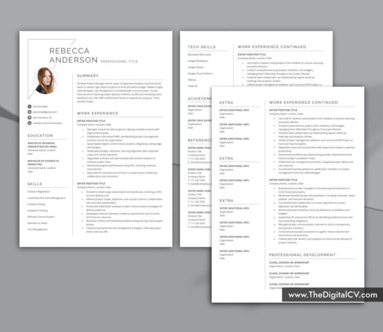 CV Templates for MS Word, Simple CV Templates for Job, Professional ...